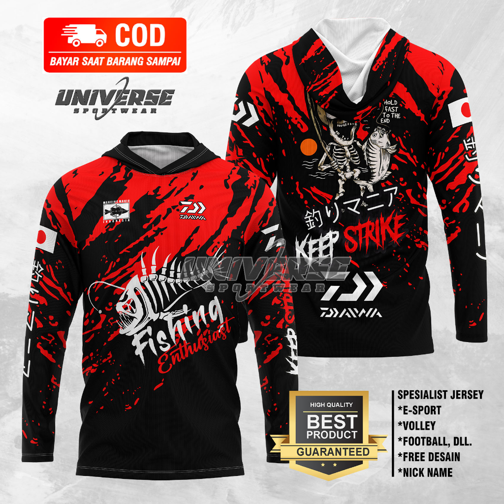 Jual JERSEY/KAOS MANCING BAJU MANCING FULL PRINTING RED SKULL | Shopee ...