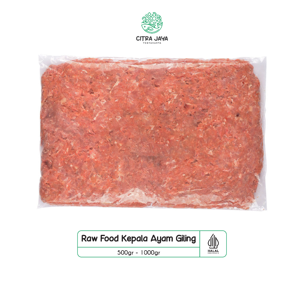 Jual Raw Food Kepala Ayam Giling Halus 1000g - Citra Jaya Yogyakarta ...