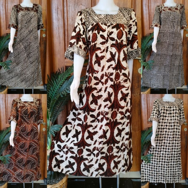 Jual Batik Putri Diana Sekdres RASTI Daster Panjang Busui Lengan 3/4 ...