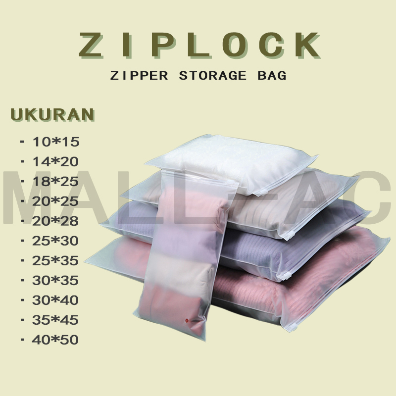 Jual Zipper bag/zipper pouch travel/zipper lock Transparan/zipper ...