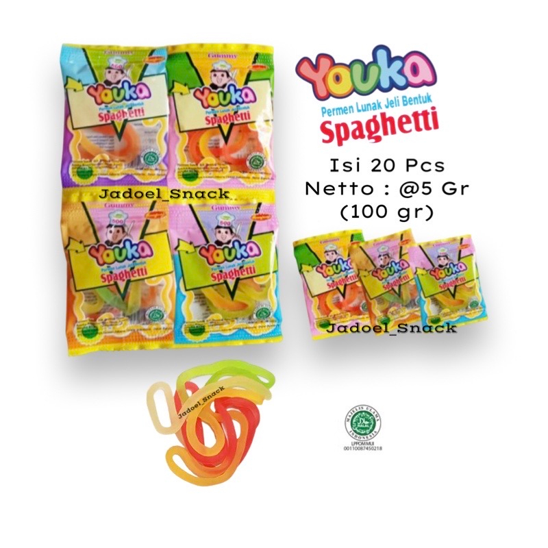 Jual Youka Spaghetti Candy 20 x 5gr – Permen Spageti Rasa Buah Unik ...