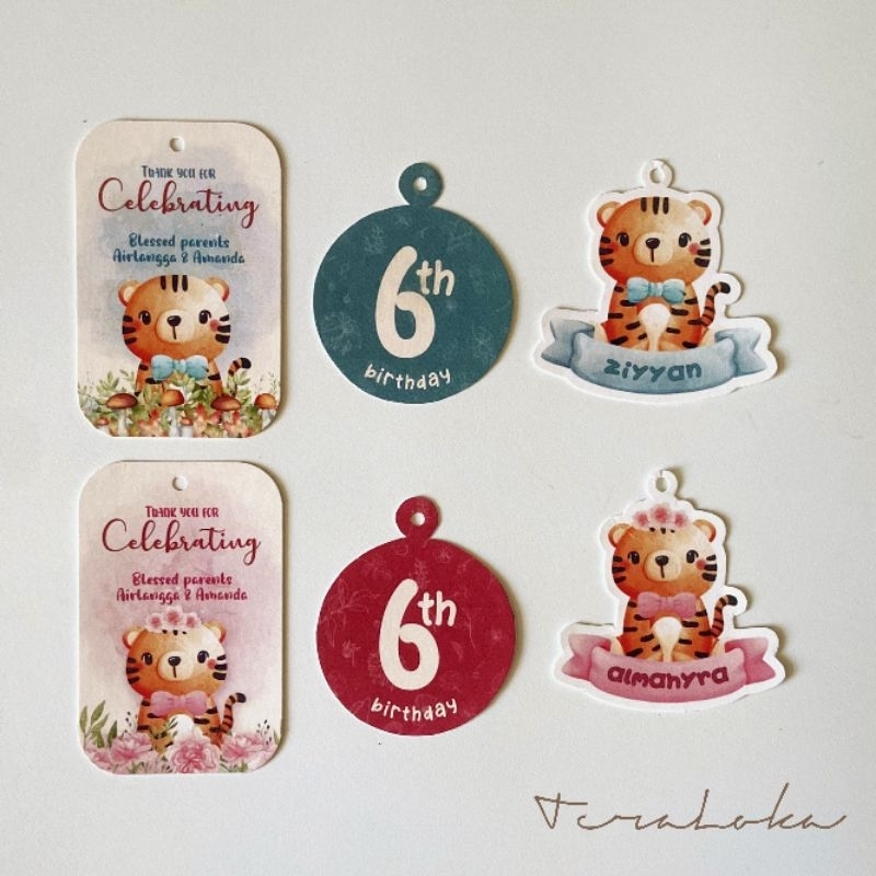 Jual Hang Tag Birthday Animal Custom 1 Set | Shopee Indonesia