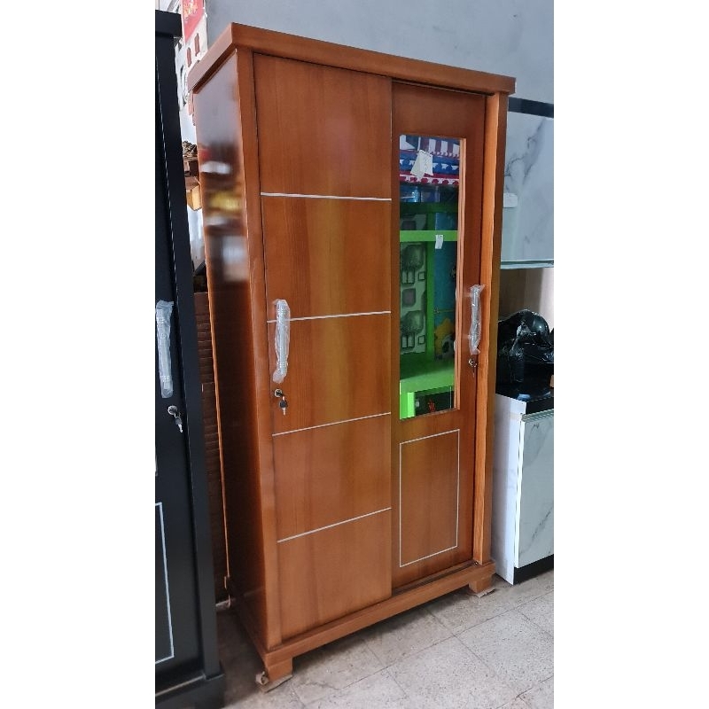 Jual Lemari Almari Sliding Pintu Geser 2 Pintu Minimalis | Shopee Indonesia