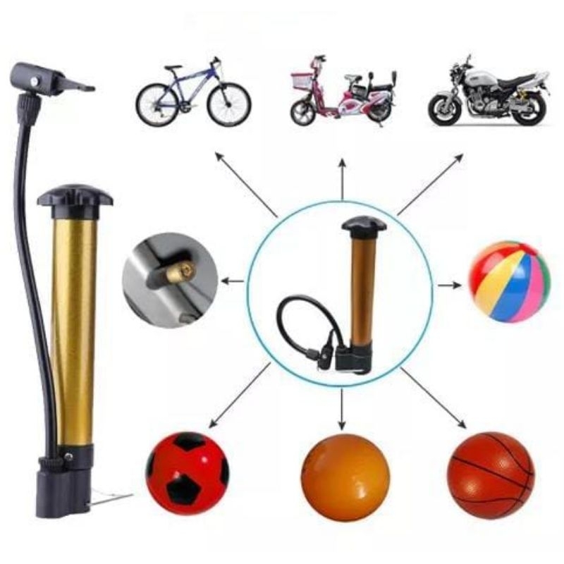Jual POMPA ANGIN BAN SEPEDA PORTABE MINI / AIR PUMP BOLA BALON KASUR ...