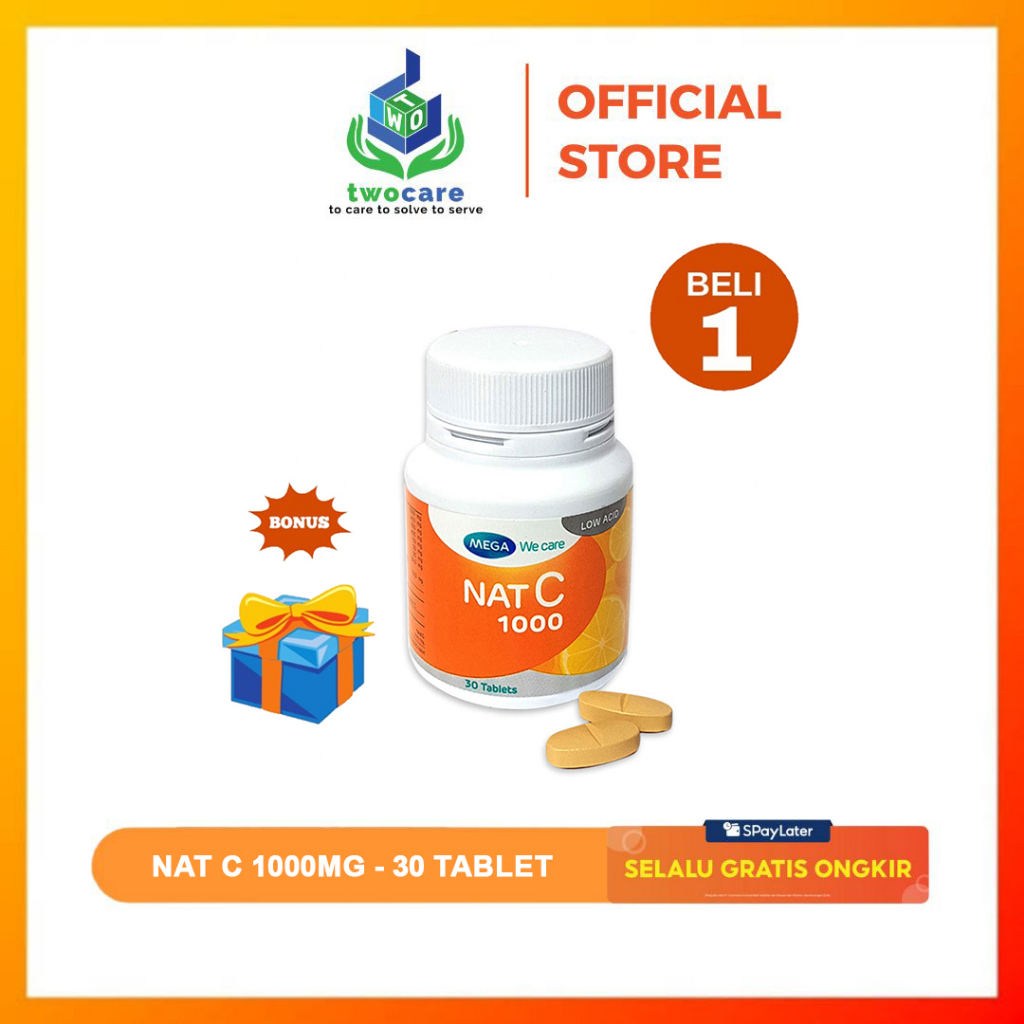 Jual Mega We Care NAT C 1000 Mg 30 Tablet Vitamin C Daya Tahan Tubuh ...