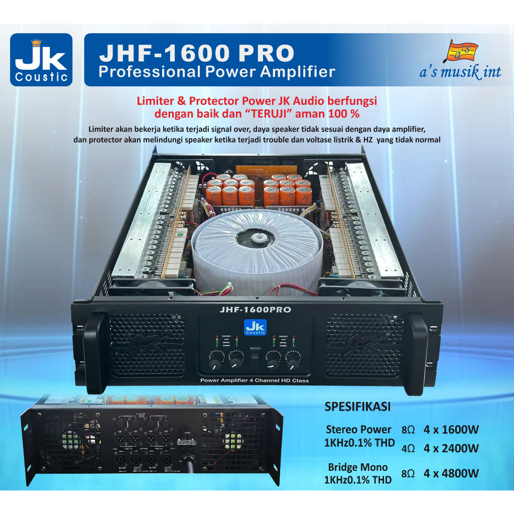 Jual Power JHF 1600 Pro Jk Audio Power Amplifier | Shopee Indonesia