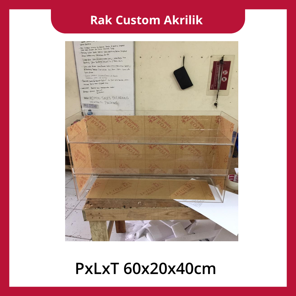 Jual Rak Custom Akrilik PxLxT 60x20x40cm | Shopee Indonesia