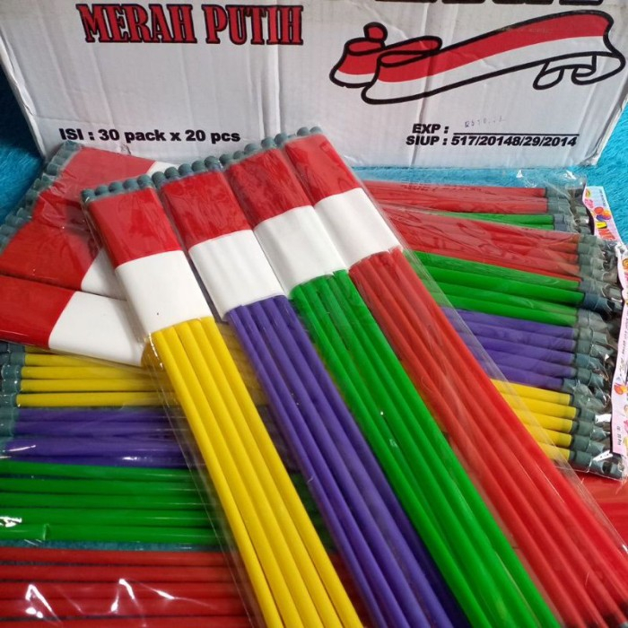 Jual Bendera stick/Bendera pluit/Bendera MERAH PUTIH bendera plastik ...