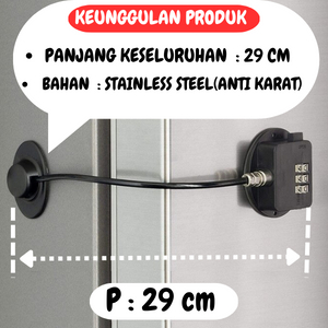 Jual KUNCI KULKAS REFRIGERATOR FREEZER LOCK PIN LACI LEMARI PENGAMAN ...