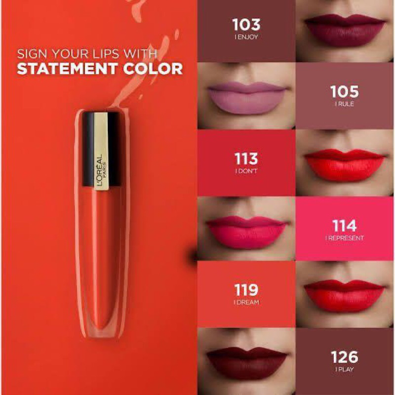 Jual Loreal Rouge Signature Liquid Matte Lipstick | Shopee Indonesia