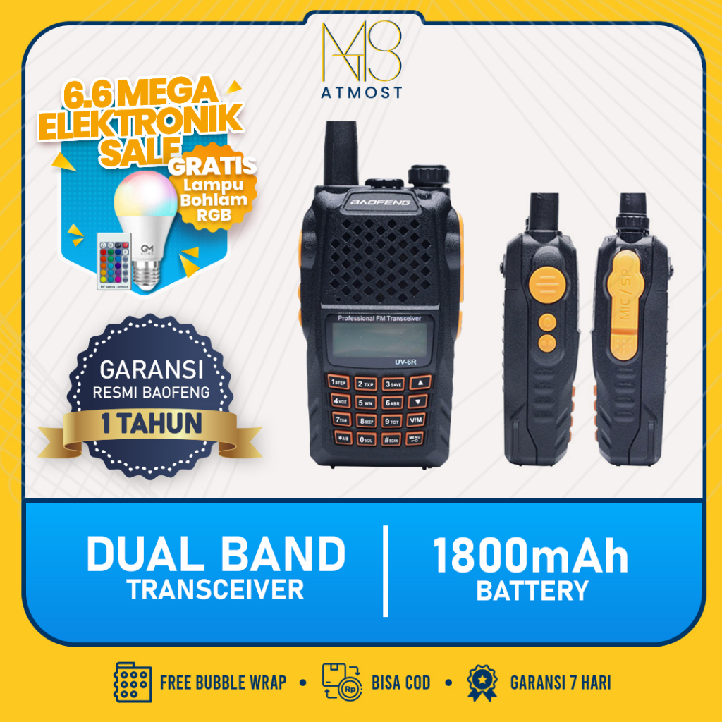 Jual HT BAOFENG Handy Talkie Tipe UV10R, UV6R Dan UV5R Waterproof ...