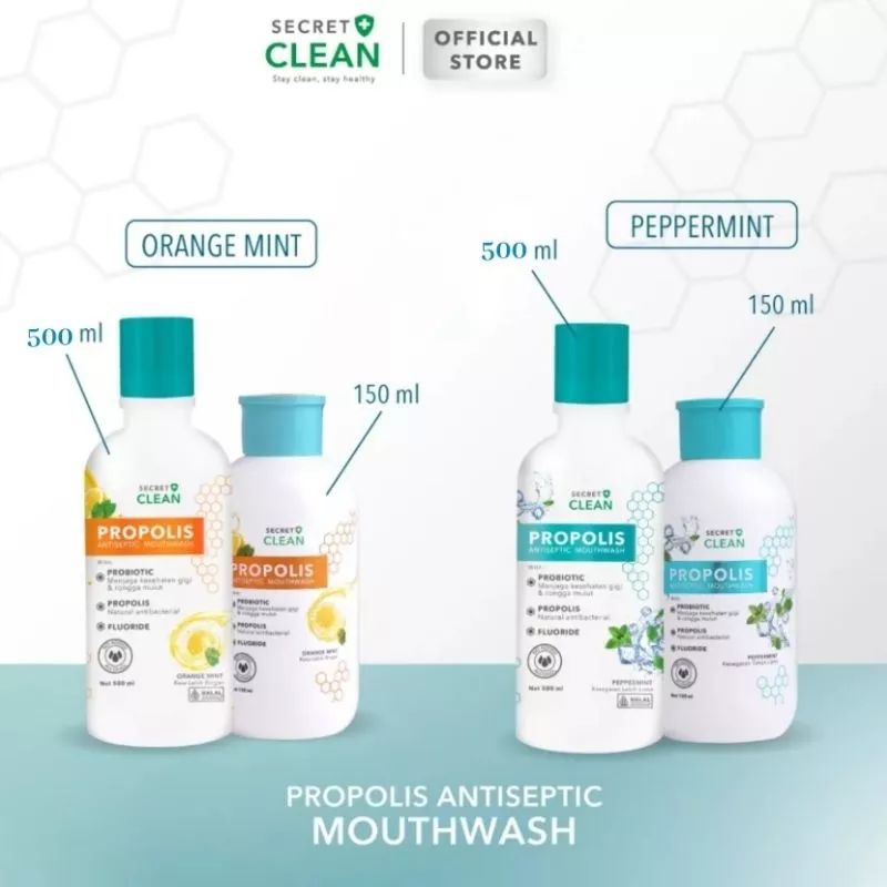 Jual Secret Clean Propolis Antiseptic Mouthwash 150ml&300ml | Shopee ...