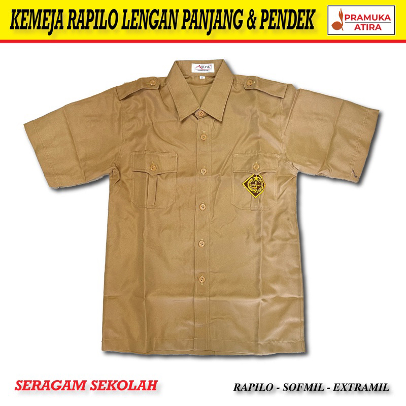 Jual Kemeja / Baju Rapilo Putra/Cowok Pramuka - Lengan Panjang & Pendek ...