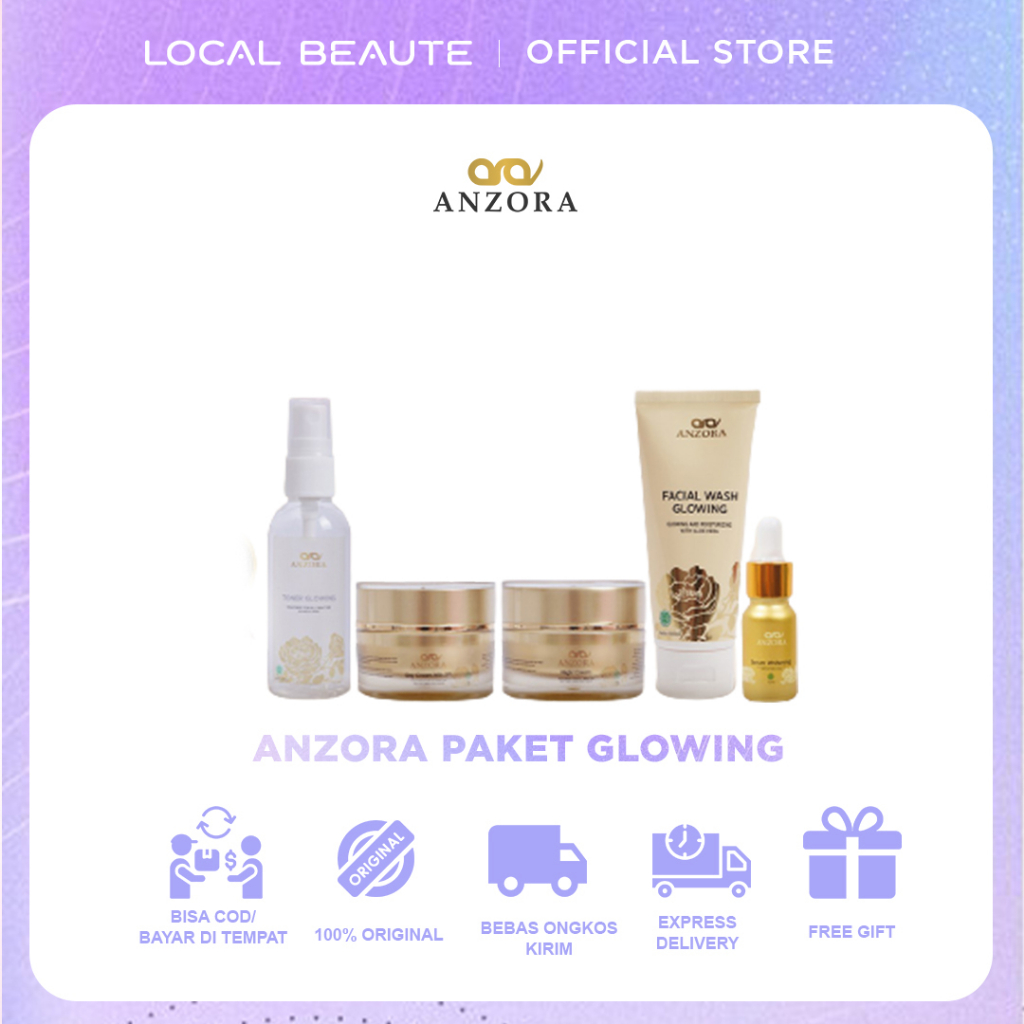 Jual Anzora Skincare ALL Varian Paket Glow Acne Darkspot Paket ...