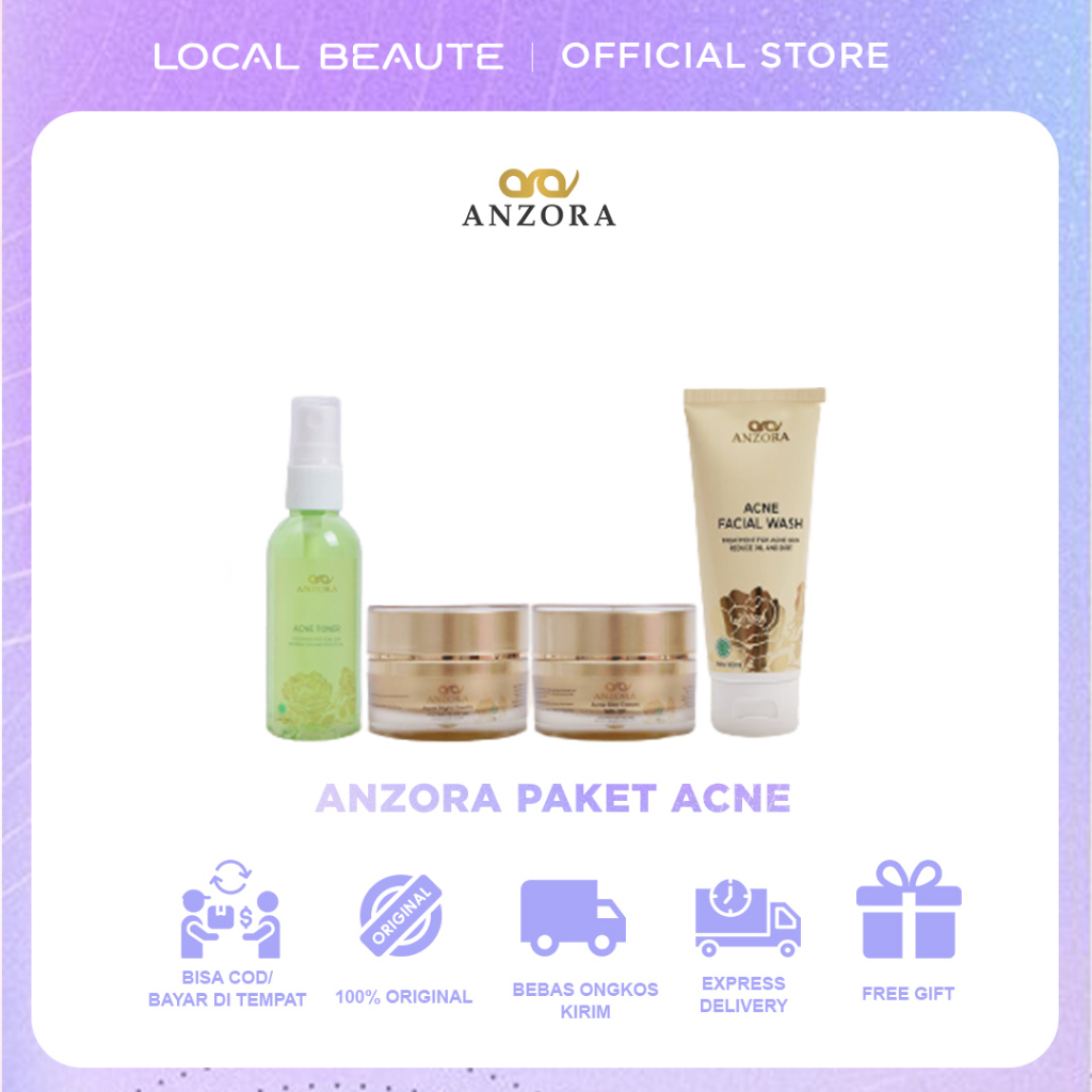 Jual Local Beaute - Anzora Skincare Acne Package | Shopee Indonesia