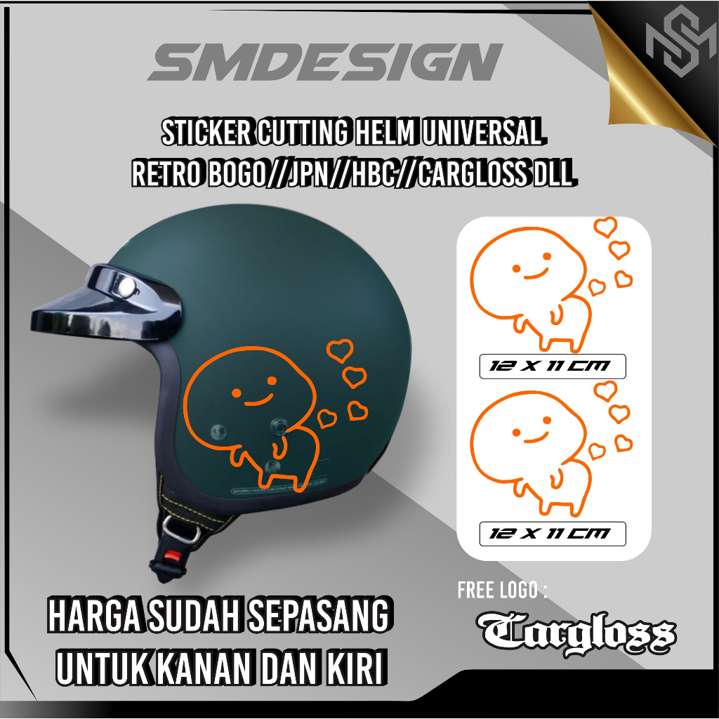 Jual Sticker Helm Cargloss 1 Set- Stiker Aksesoris Helm Makin Kece ...