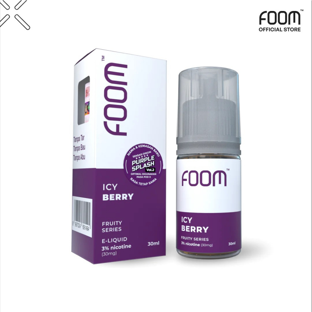Jual [SALTNIC 30ML 30MG] FOOM ICY BERRY PURPLE SPLASH BY FOOM | Shopee ...