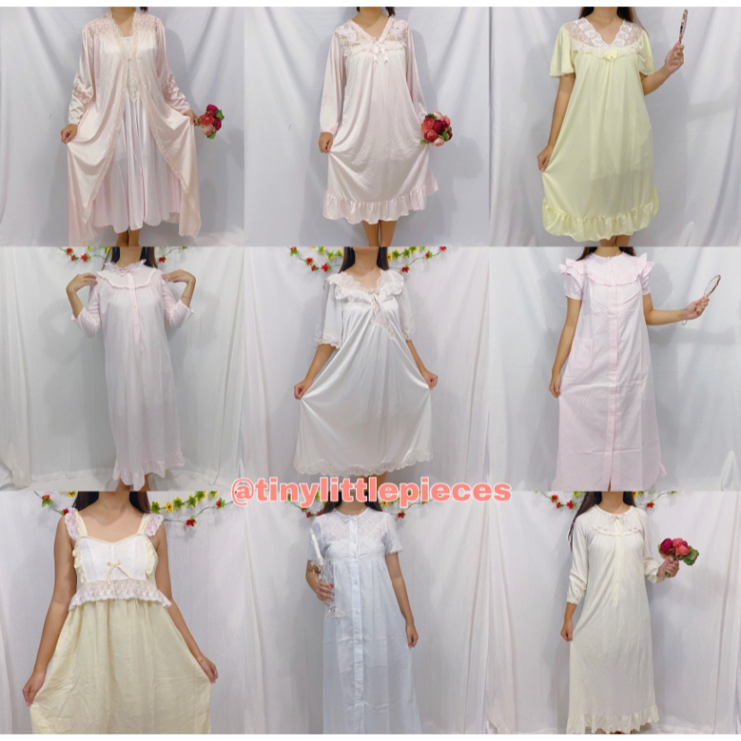 Jual Princess Cottagecore Coquette Sleeping Gown Daster Vintage Vibes ...