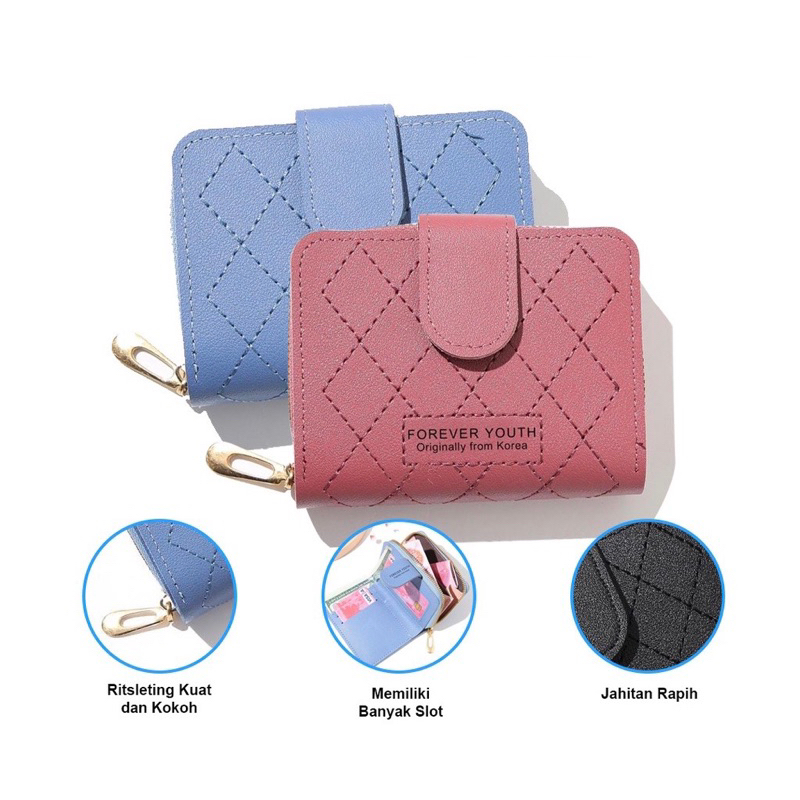 Jual DOMPET LIPAT MINI KARTU KOIN WANITA KOREA STYLE | Shopee Indonesia