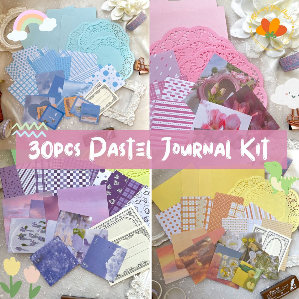 Jual TERMURAH 30pcs Journal Kit Pastel Cute korean deco journaling ...