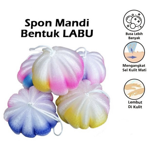 Jual Spons mandi labu , Sponge mandi, Shower puff, sponge penggosok ...