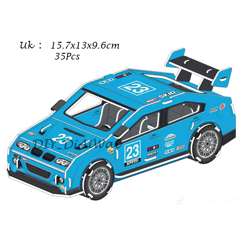 Jual Puzzle 3D DIY bahan foam & paper JEEP mobil mainan puzzle edukasi ...