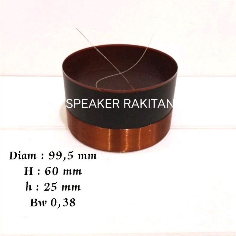 Jual Spul Spool Voice Coil Speaker Ukuran 4 inch / 99,5mm | Shopee ...