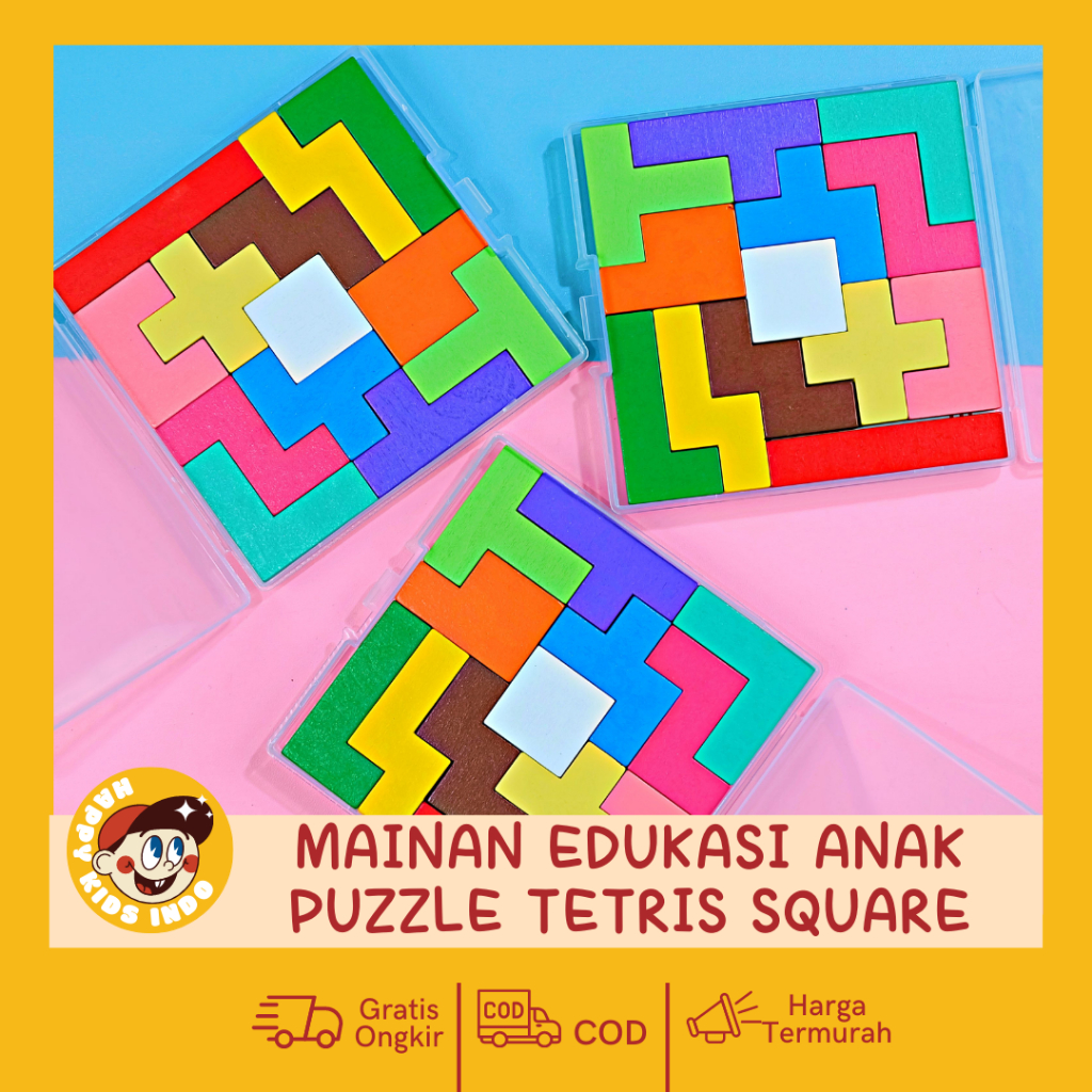 Jual PUZZLE KAYU TETRIS - MAINAN ANAK PUZZLE KAYU TANGRAM - PUZZLE ...