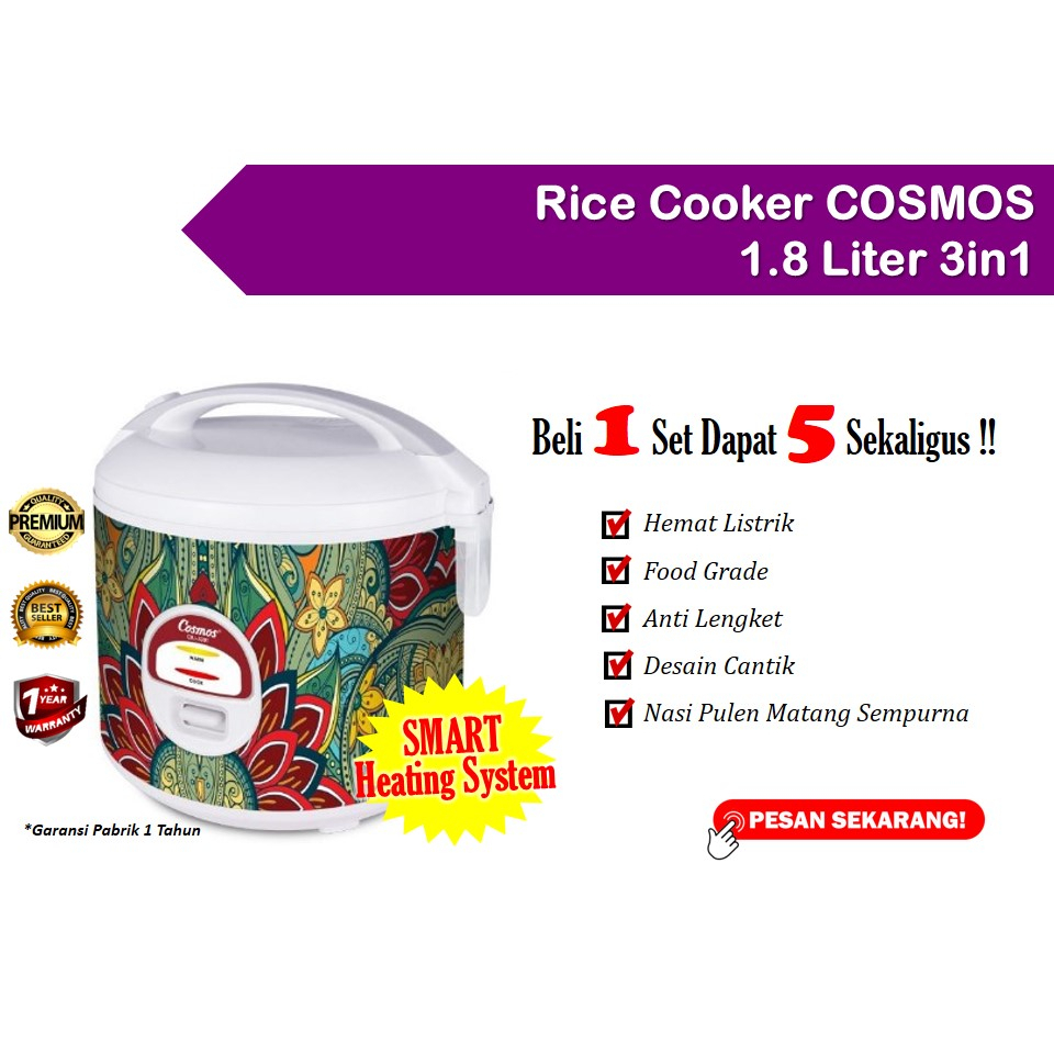 Jual Magicom Cosmos Crj 3301 Rice Cooker Cosmos 2 Liter Magicom Murah ...