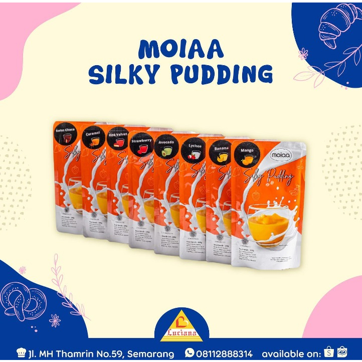 Jual Silky Pudding Moiaa 100gr Bubuk Pudding Sutra Susu Enak Lembut ...