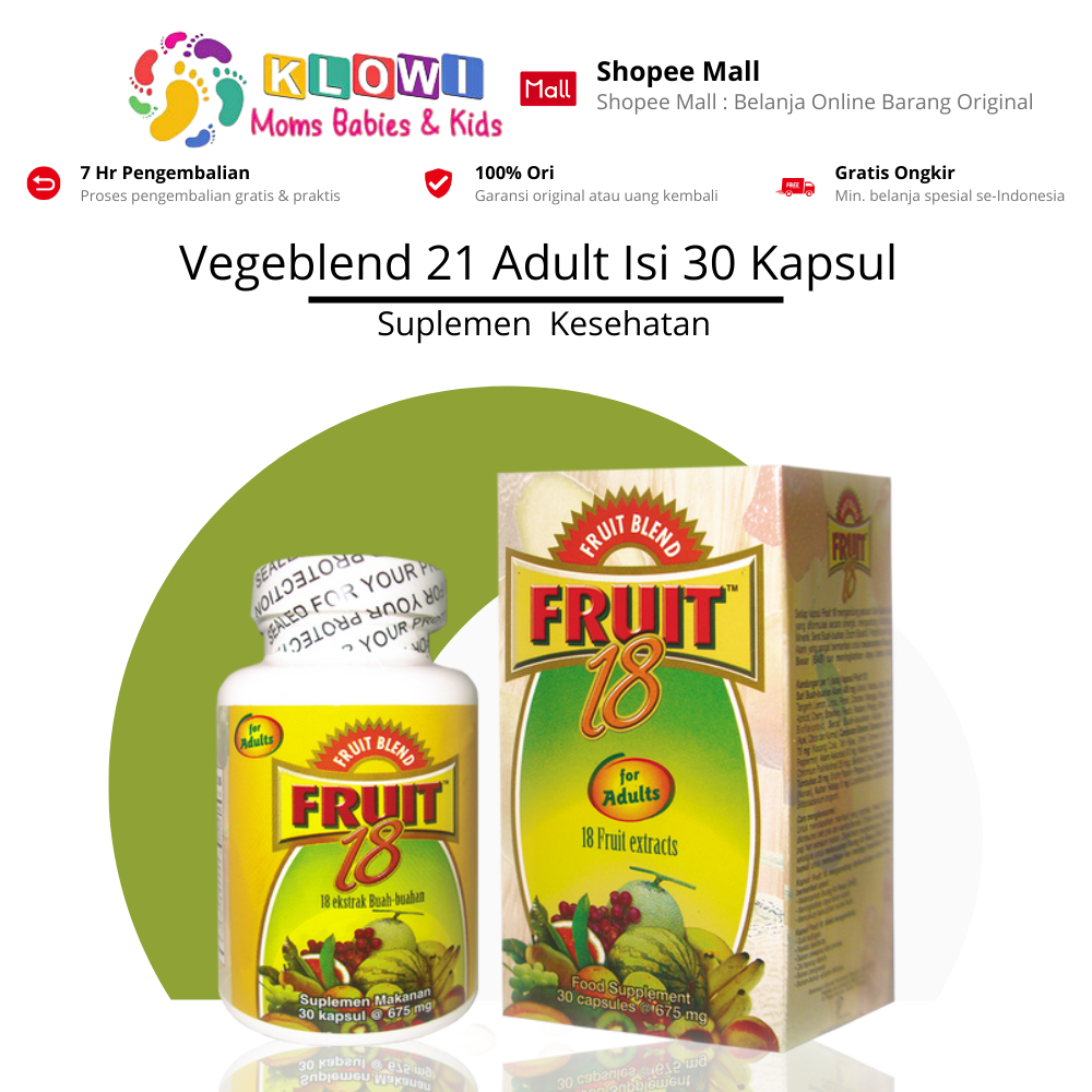 Jual Vegeblend 21 Adult Isi 30 Kapsul - Suplemen Sayuran untuk Dewasa ...