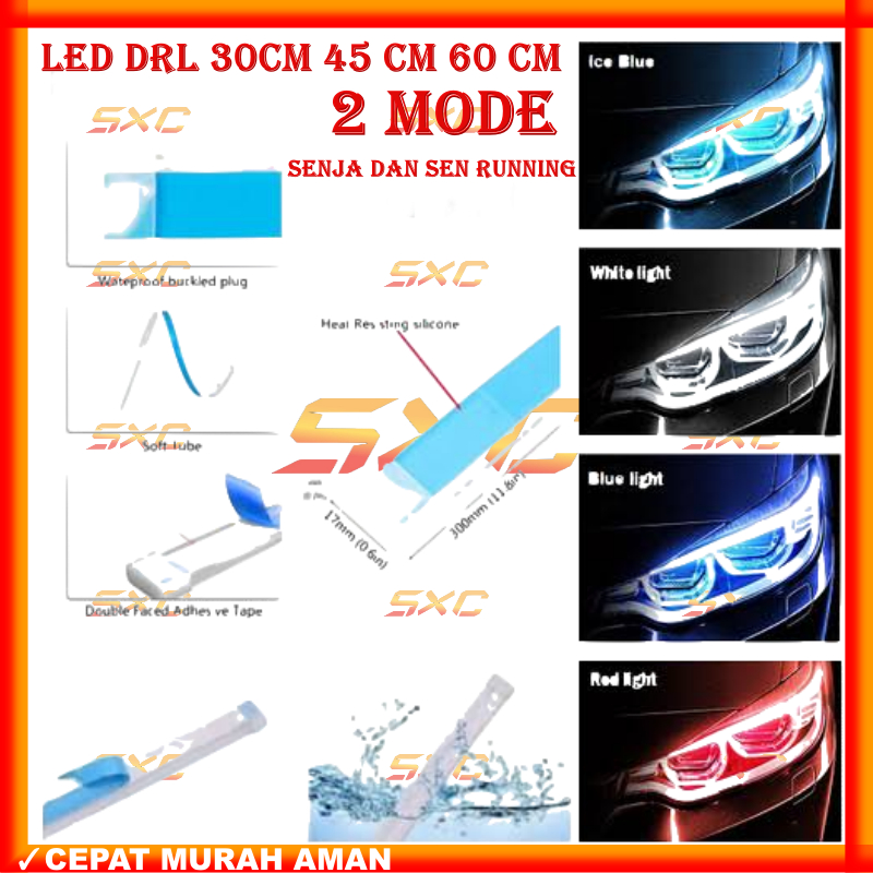 Jual ORIGINAL LAMPU ALIS SLIM 30 CM LAMPU ALIS GEPENG 30 CM | LAMPU DRL SLIM | ALIS LAMPU MOTOR ...