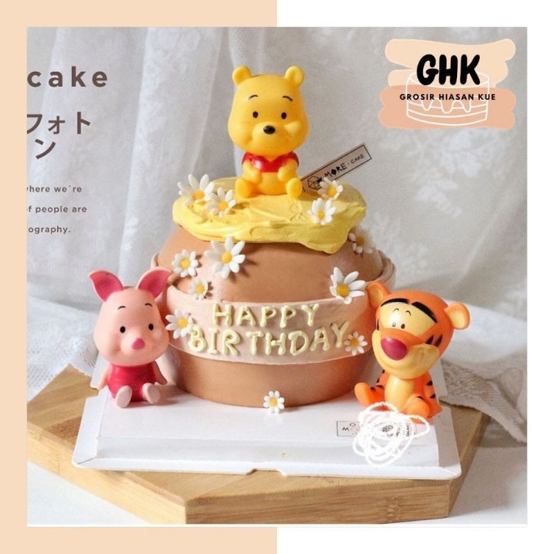 Jual Cake Topper Hiasan Kue Winnie The Pooh Set Tiger Piglet TERMURAH ...
