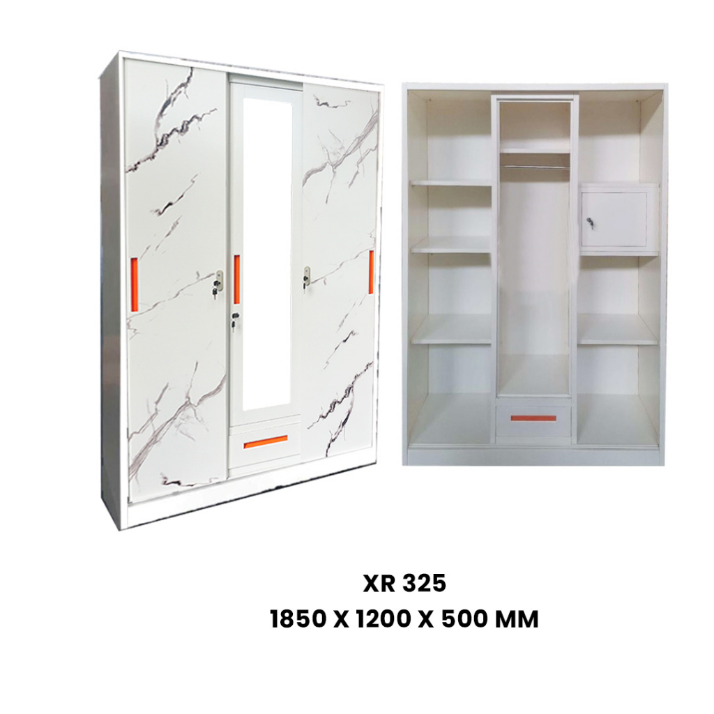 Jual Lemari Baju Besi - Lemari Pakaian Besi Sliding / 2 Pintu / 3 Pintu | Shopee Indonesia