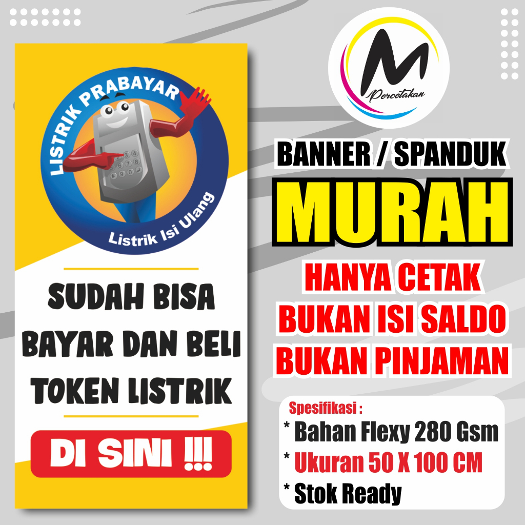 Jual CETAK BANNER TOKEN PLN / BANNER KONTER / HARGA MURAH | Shopee ...