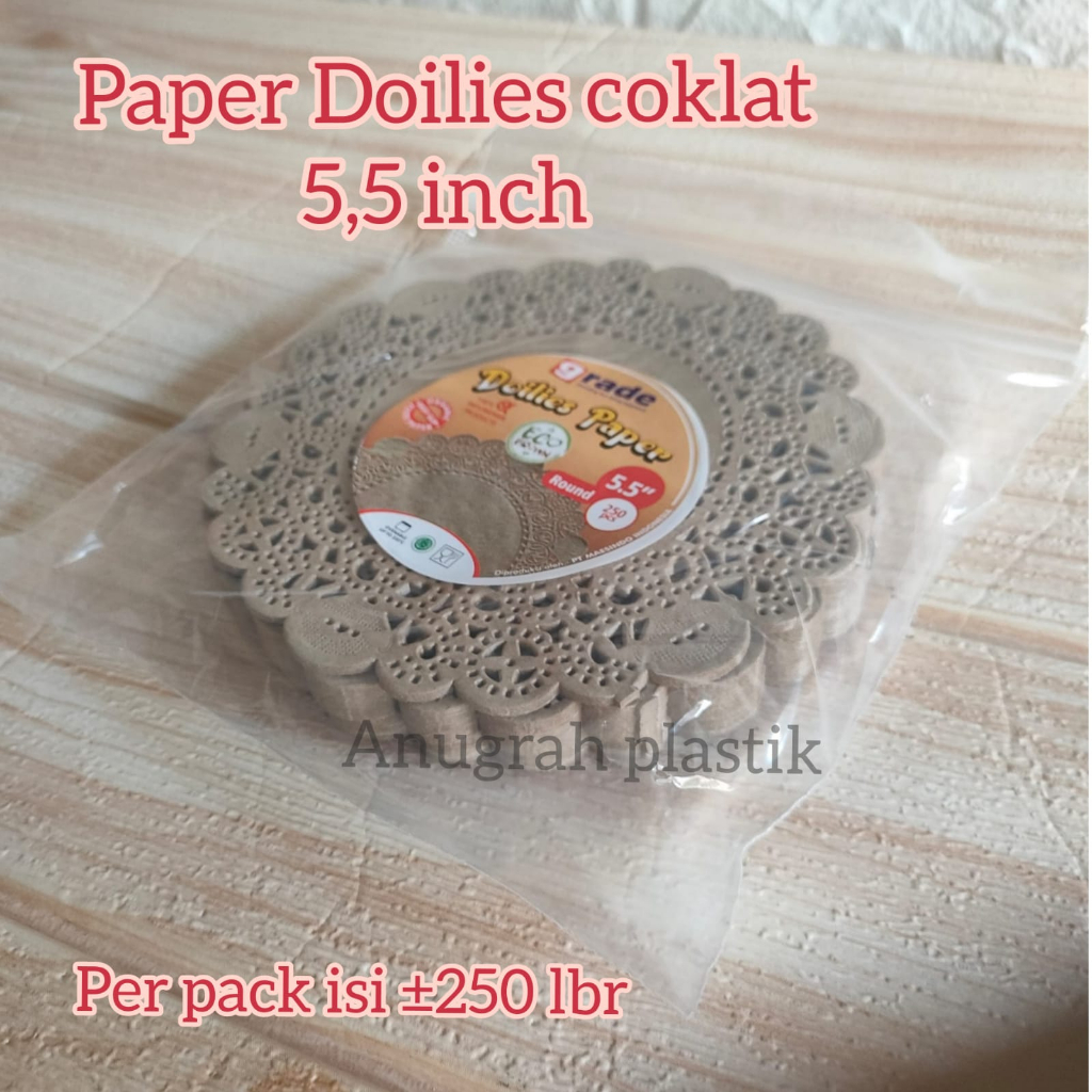 Jual Paper Doilies COKLAT uk 5,5 inch / Alas Kertas Renda Uk 14 cm PER ...