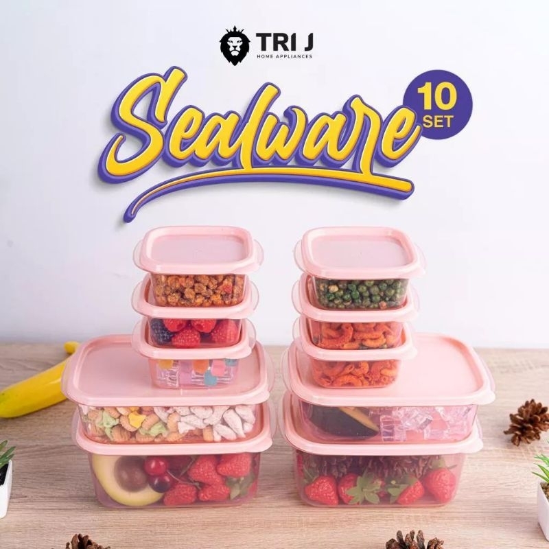 Jual SEALWARE TRI J 10 set (20pcs)/ Tempat Makanan / Toples Plastik ...