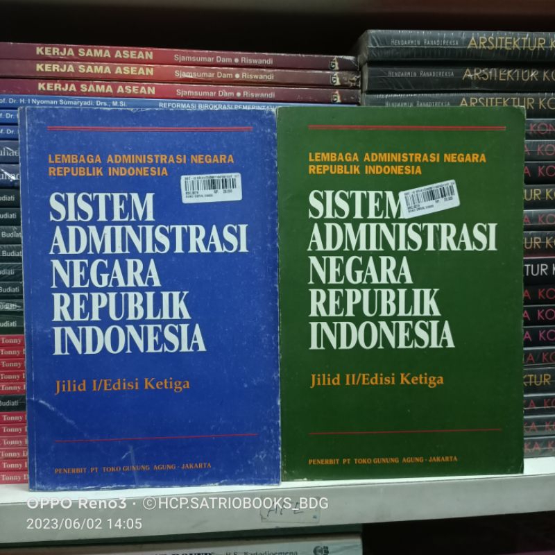 Jual SISTEM ADMINISTRASI NEGARA REPUBLIK INDONESIA JILD 1 & 2. LEMBAGA ...