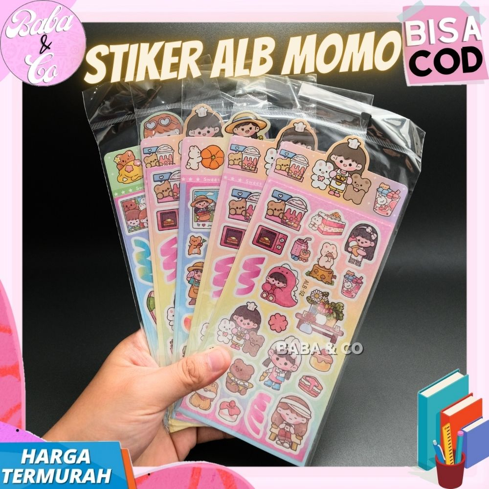 Jual STIKER ALB MOMO 1 LEMBAR STICKER MURAH LUCU MOMO ALB ANTI AIR ...