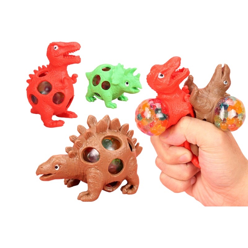 Jual Mainan SQUISHY dino remes/ squeez mesh ball dino/ mainan sensory ...