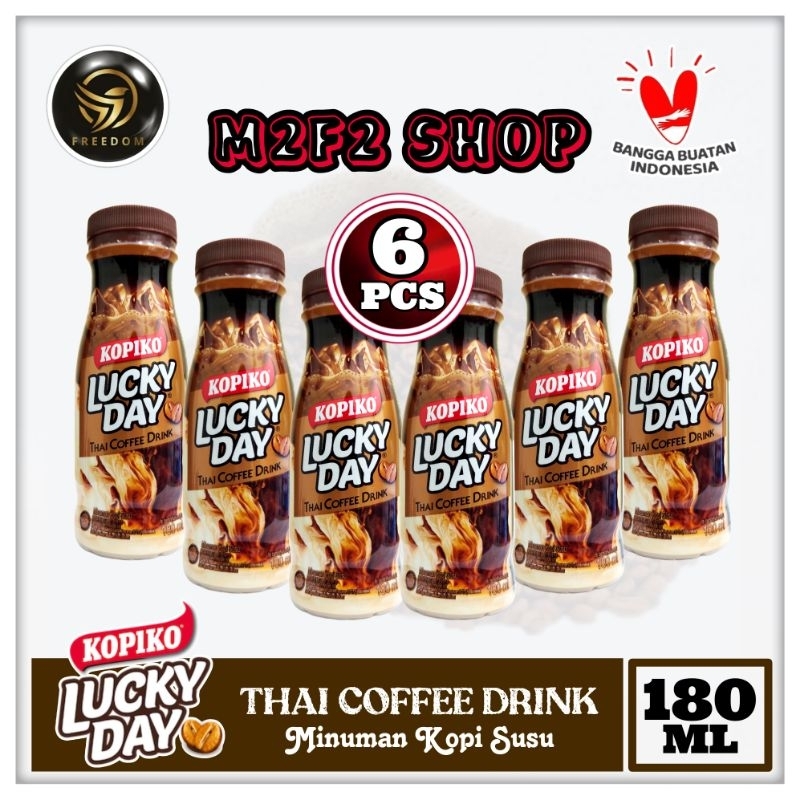 Jual Kopiko Lucky Day Thai Coffee Drink Botol Pet - 180 ml (Kemasan 6 ...