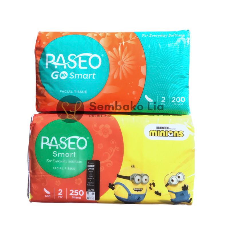 Jual Tissue PASEO Go Smart 200 Sheet / Paseo Smart Tissue 2ply Isi 540 ...