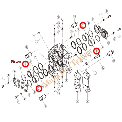Jual Piston Brake - Piston Rem Wheel Loader & Vibro Roller Liugong ...