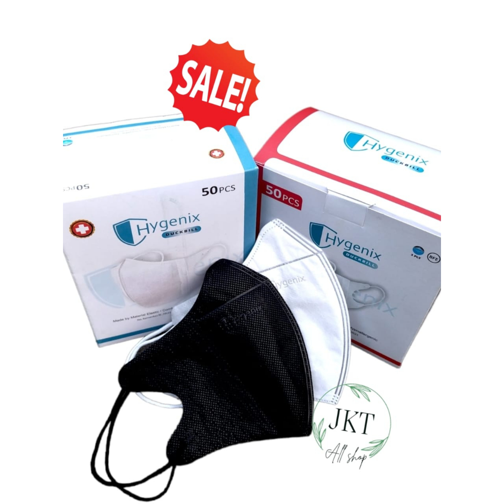 Jual [GROSIR] MASKER DUCKBILL 3PLY HYGENIX EMBOS UNIVERSAL SIZE DEWASA ...