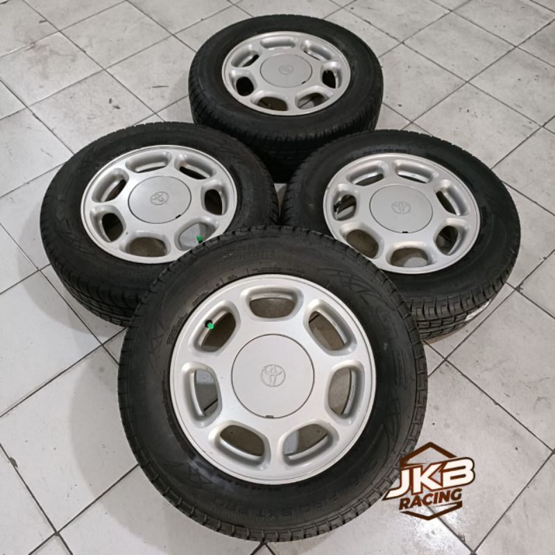 Jual VELG SECOND OEM TOYOTA COROLA RING 14X5,5 PCD 4X100 + BAN CHAMPIRO ...