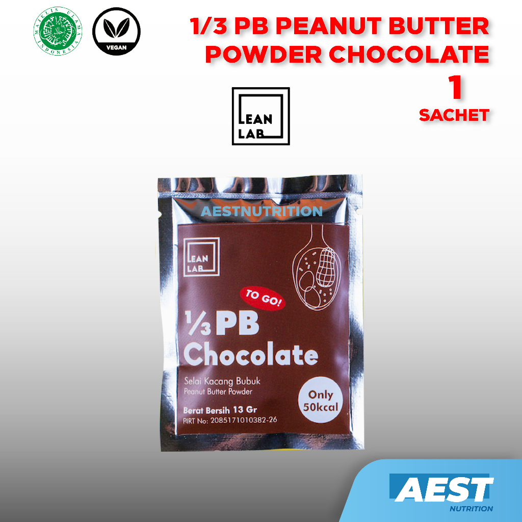 Jual Lean Lab 1/3 PB Selai Kacang Bubuk Chocolate Sachet 13 gram Peanut ...