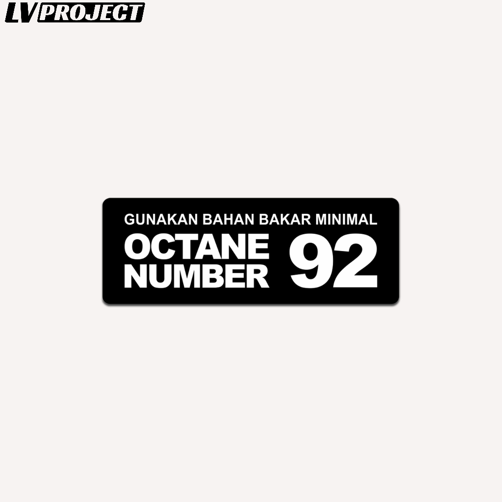 Jual Sticker Octane Number Ron 92 Stiker Motor Mobil Laminasy Glossy ...