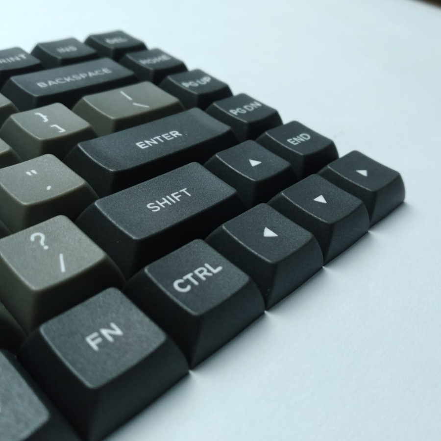 Jual Keycap Keycaps PBT Doubleshot DSA Profile White on Black Grey ...