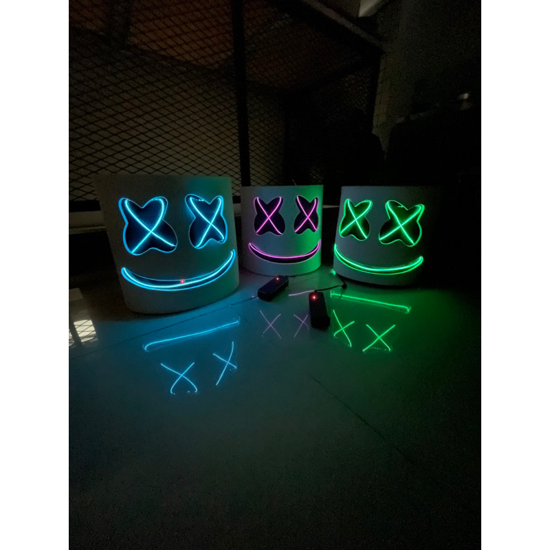 Jual Topeng dj marshmello terbaik lampu LED | Shopee Indonesia