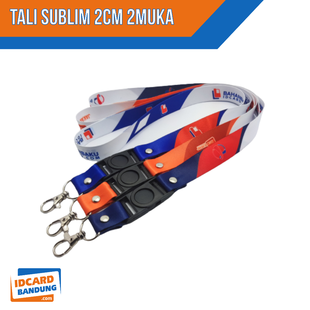 Jual CETAK TALI LANYARD PRINTING SUBLIM 2 ATAU 1 MUKA 2 CM | Shopee ...